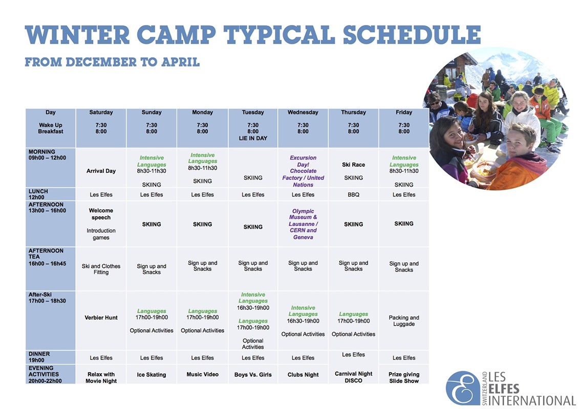 Winter camp | Les Elfes Verbier Switzerland Summer Camp, Winter Camp ...